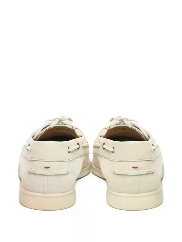 Loro Piana Leather Lace-up Boat Shoes