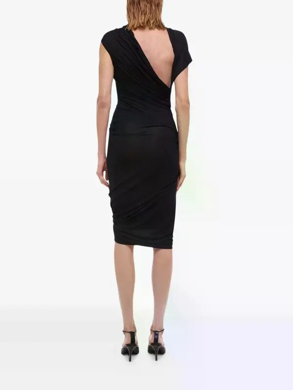 Helmut Lang Draped Cowl-neck Midi Dress
