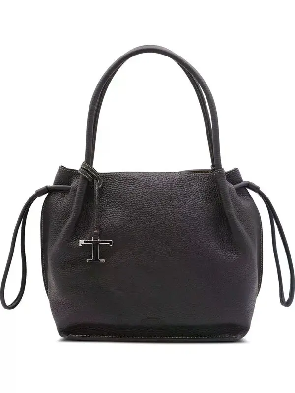 TOD'S Drawstring Leather Tote Bag