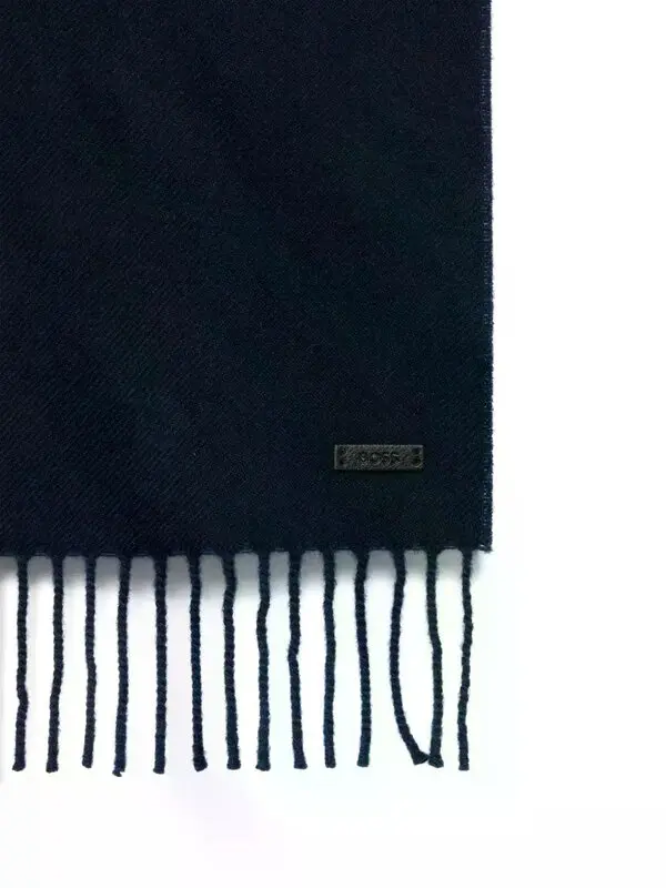 BOSS Fringed Wool Scarf