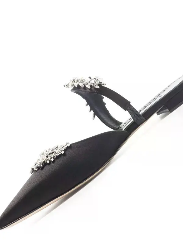 Manolo Blahnik Lurum Crystal-embellished Mules