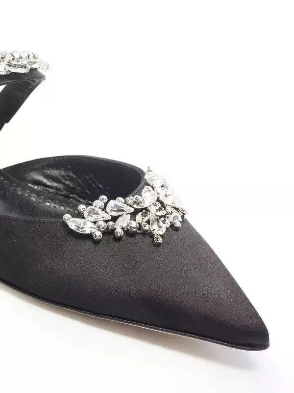 Manolo Blahnik Lurum Crystal-embellished Mules