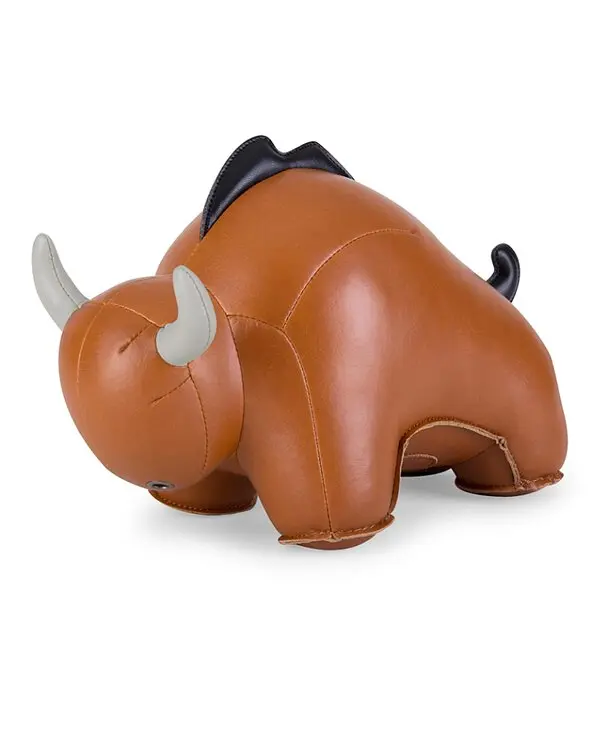 ZUNY Bull Buloo Bookend - Tan And Gray