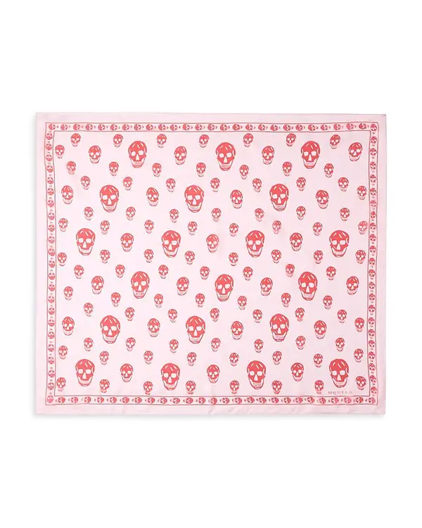 Alexander McQueen Skull Silk Scarf - Rossoscuro