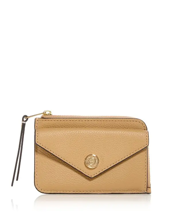 Tory Burch Envelope Zip Card Case - Biscotti