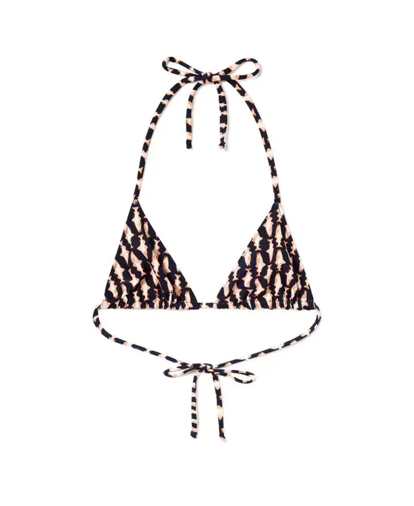 La DoubleJ Triangle Bikini Top - Pesciolini Blue