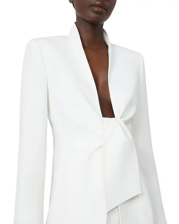 Max Mara Tie-front Jacket - White