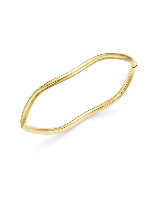 Bloomingdale'S 14k Yellow Polished Wavy Bangle - Gold