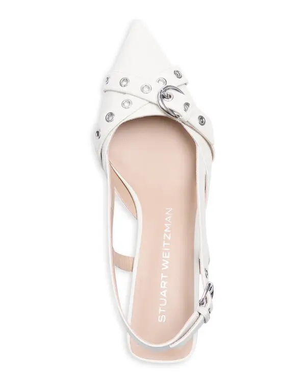 STUART WEITZMAN Supermoto Slingback Pumps - Cream