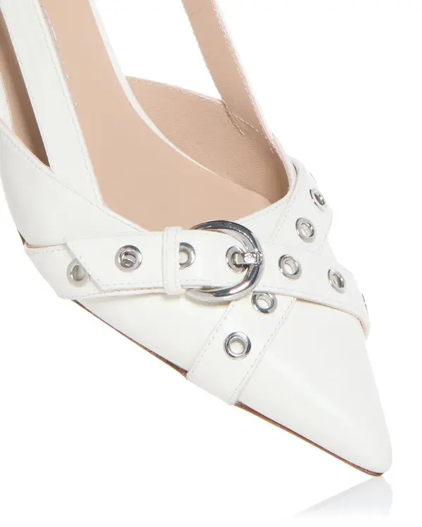 STUART WEITZMAN Supermoto Slingback Pumps - Cream