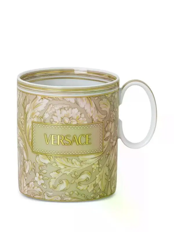 Versace Baroque-print Mug - Neutrals