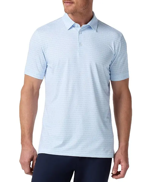Mizzen+main Versa Short Sleeve Polo - Provence Diamond Sunburst