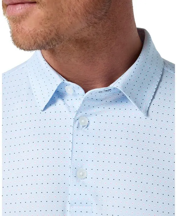 Mizzen+main Versa Short Sleeve Polo - Provence Diamond Sunburst