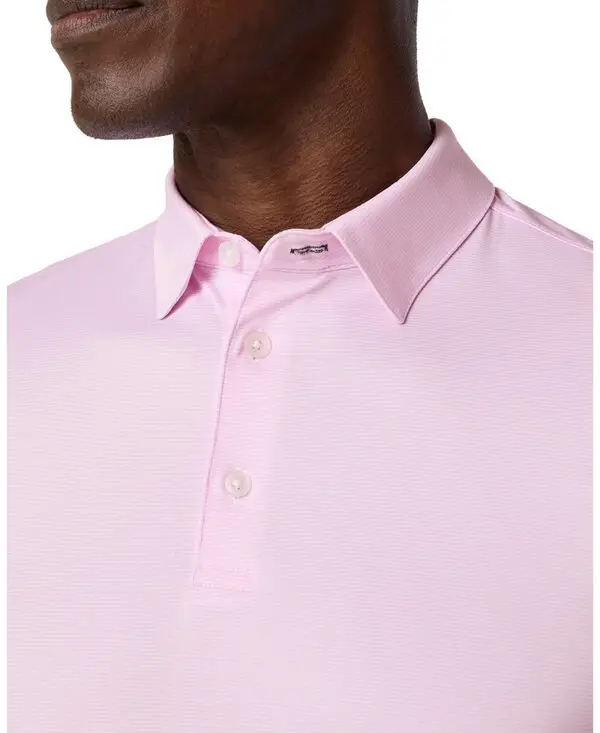 Mizzen+main Versa Short Sleeve Polo - Rose Feeder Stripe