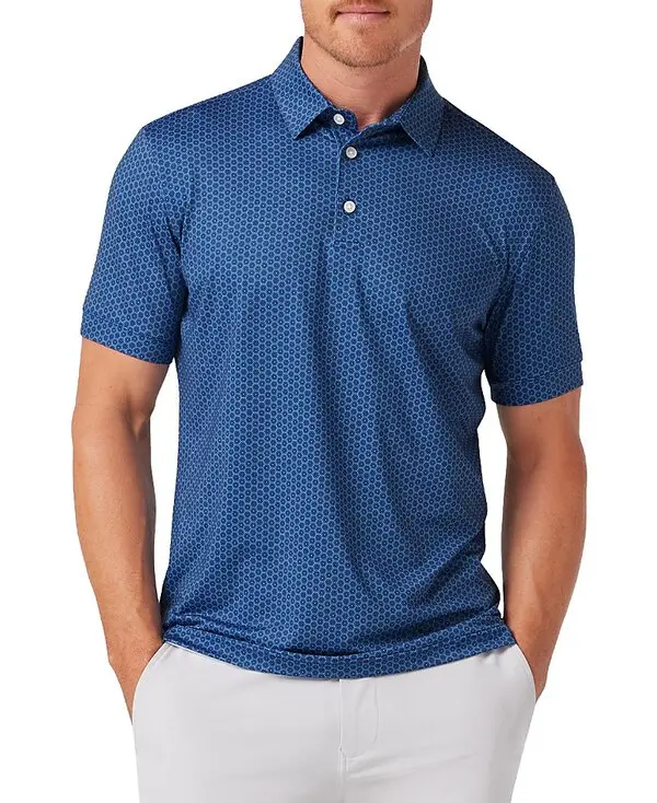 Mizzen+main Versa Short Sleeve Polo - Set Sail Honeycomb