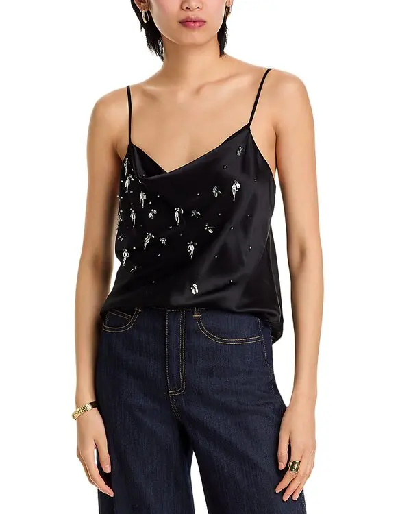 Cinq À Sept Marta Embellished Camisole - Black