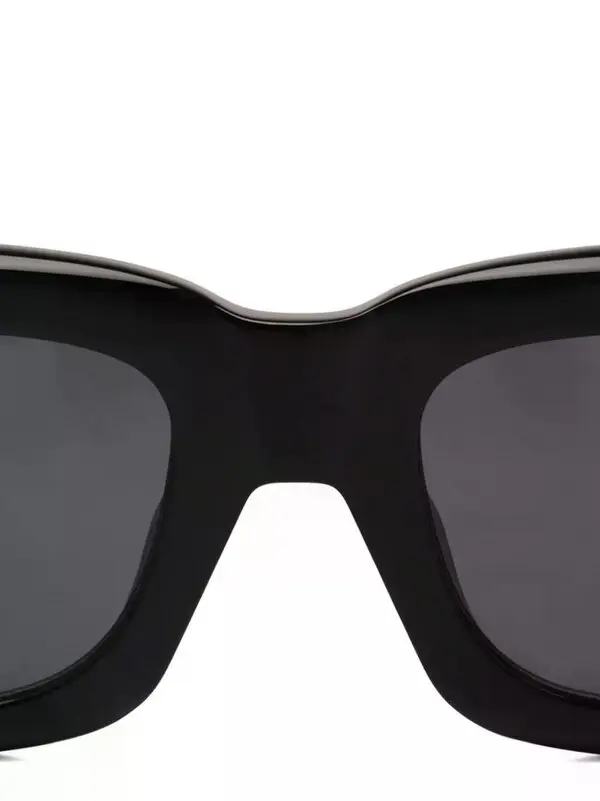 Attico Logo-plaque Rectangle-frame Sunglasses - Black