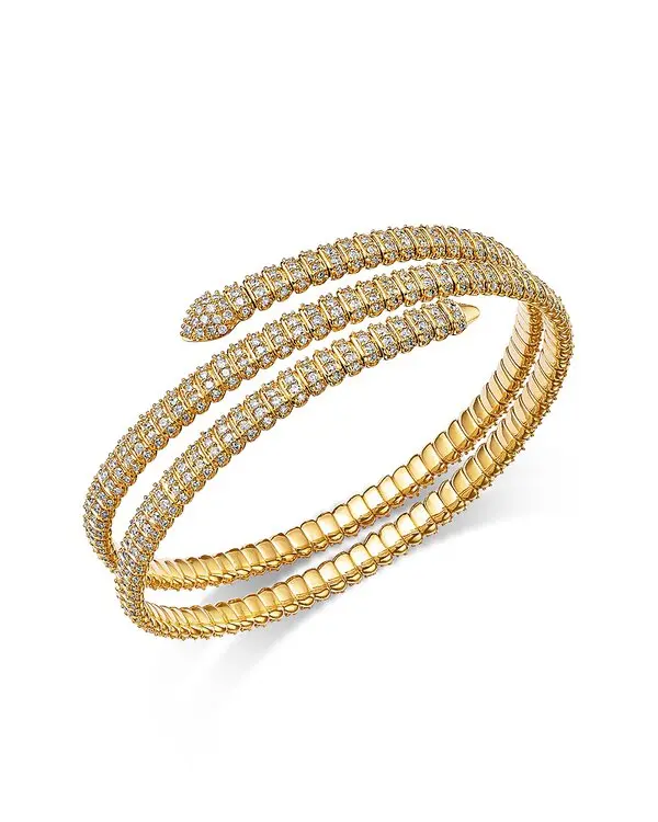 Bloomingdale'S 14k Yellow 4.35 Tcw Diamond Bangle - Gold