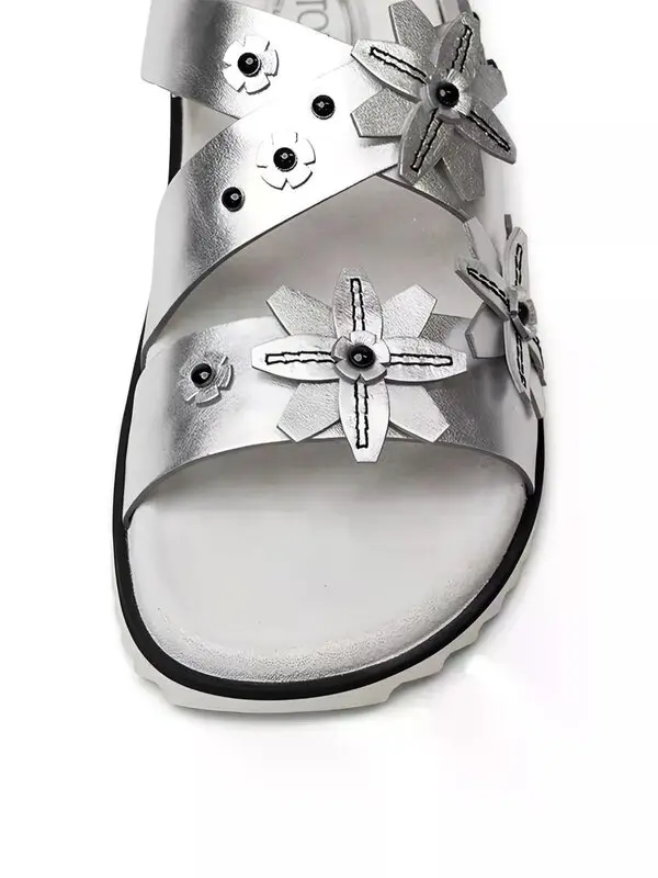 TOD'S Flower-embellished Buckle Sandals