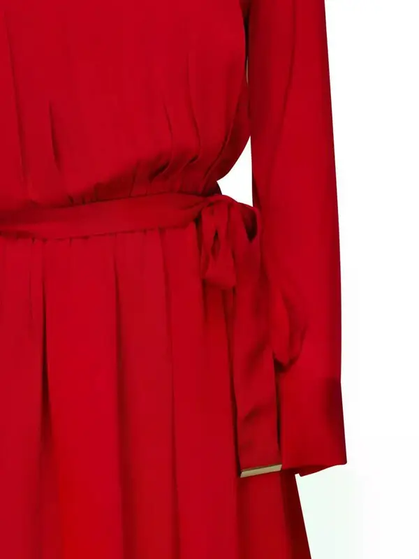 MARCIANO Keyhole-neck Belted Dress