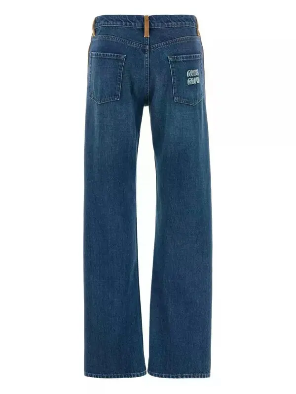 Miu Miu Logo-detail Jeans