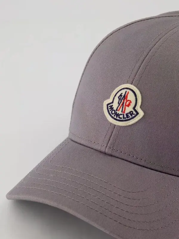 Moncler Logo Patch Baseball Cap - Grey
