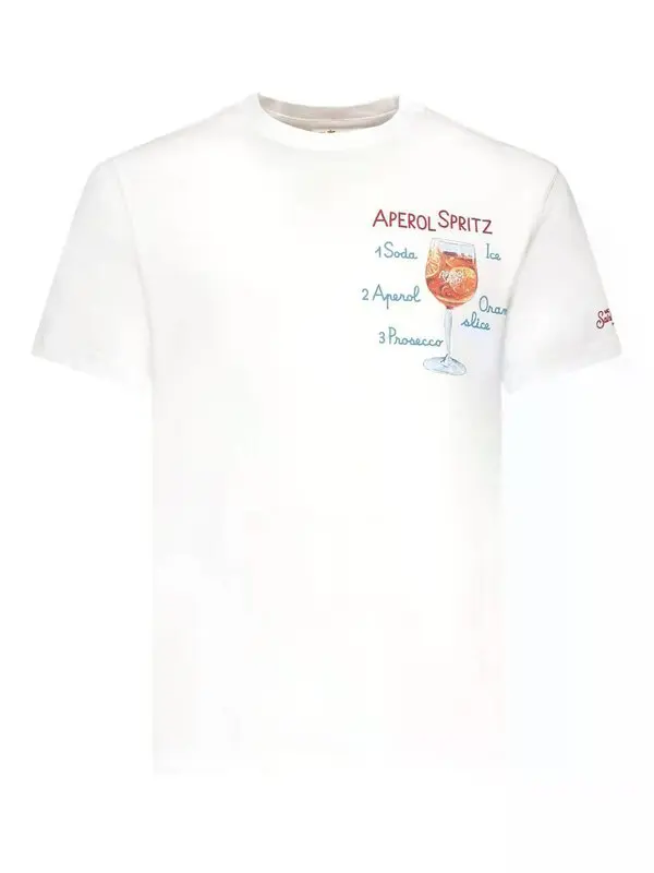 MC2 SAINT BARTH Aperol Spritz Graphic T-shirt - White