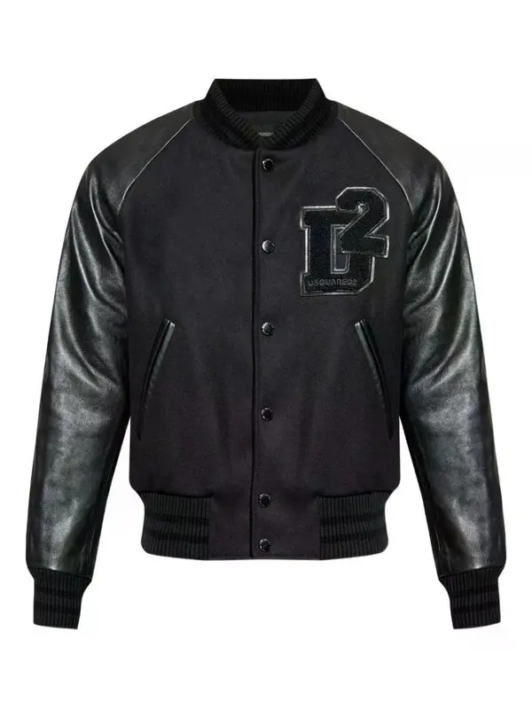 Dsquared2 Logo-patch Bomber Jacket - Black