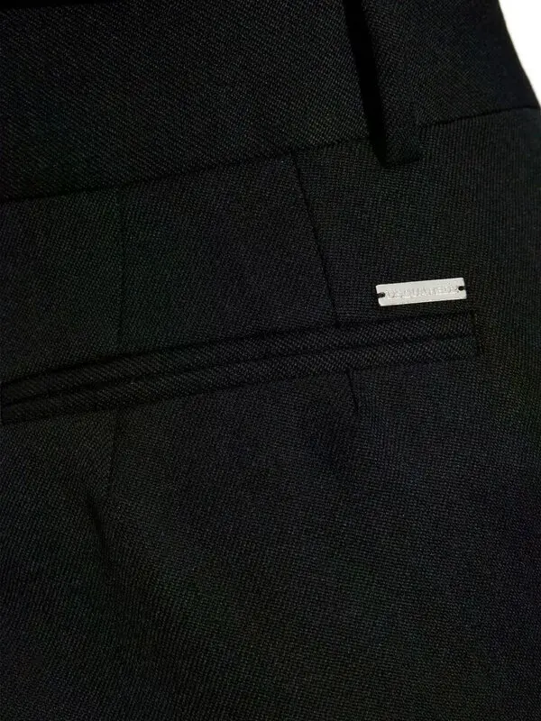 Dsquared2 Pleated Wool Trousers - Black