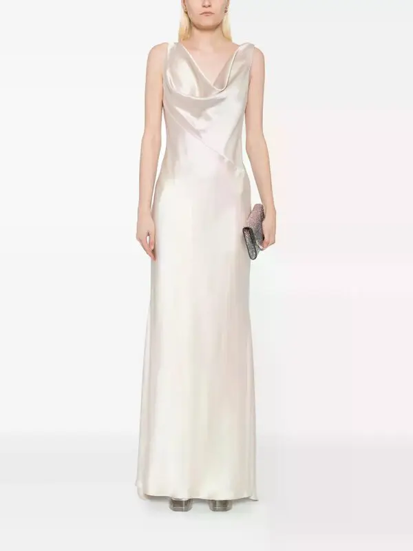 Amsale Satin Gown