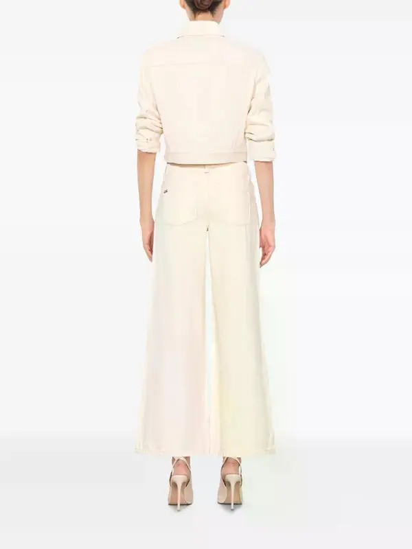 Alice + Olivia Cropped Wide-leg Jeans
