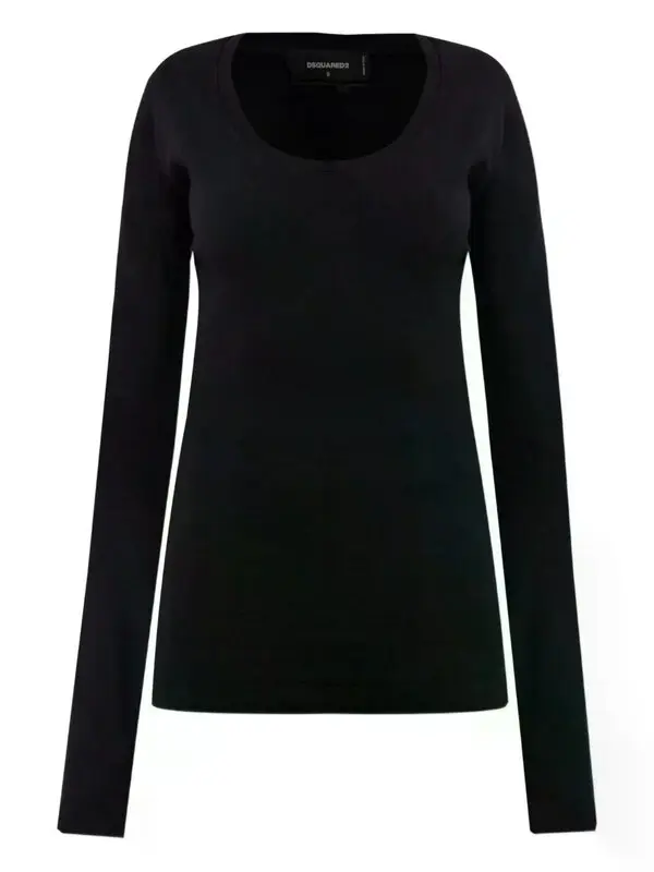 Dsquared2 Round-neck Long-sleeve Top