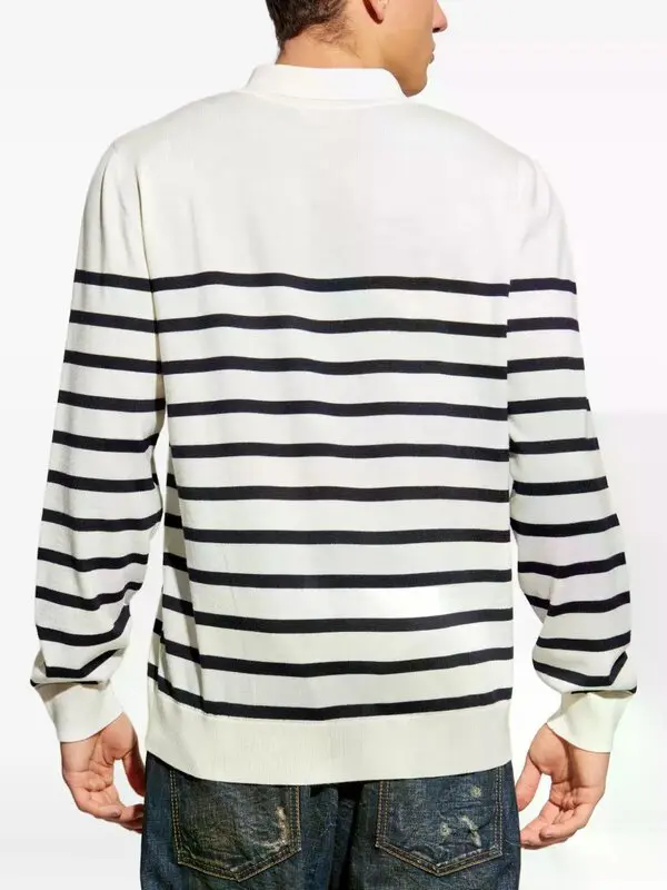 Dsquared2 Striped Polo-neck Sweater