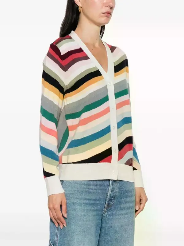 Paul Smith Striped-wave Cardigan