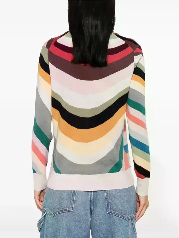 Paul Smith Striped-wave Cardigan