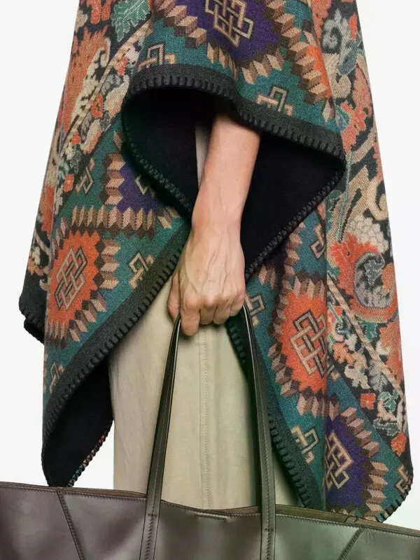 PIERRE-LOUIS MASCIA Patterned Wool Cape