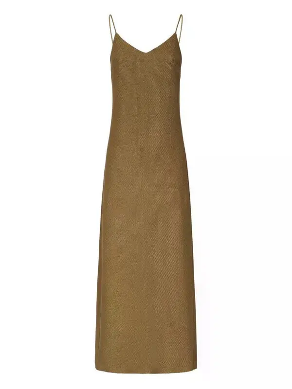 Max Mara Melfi Maxi Slip Dress - Brown
