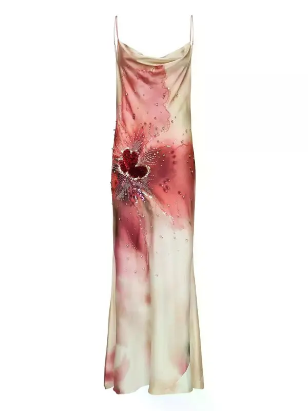 marciano silk dress Amazon Leaf Maxi Total length MARCIANO By GUESS one-shoulder Draped