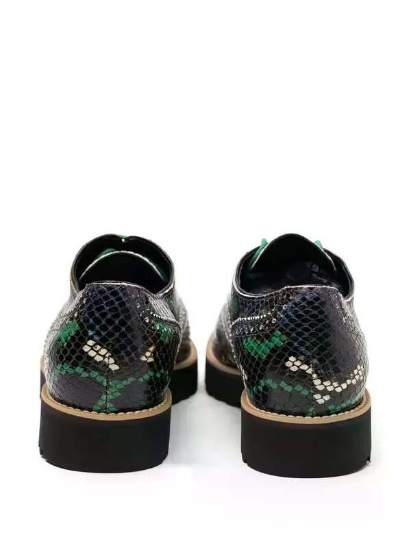 Hogan Snakeskin Platform Brogue Boots