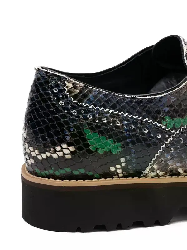 Hogan Snakeskin Platform Brogue Boots