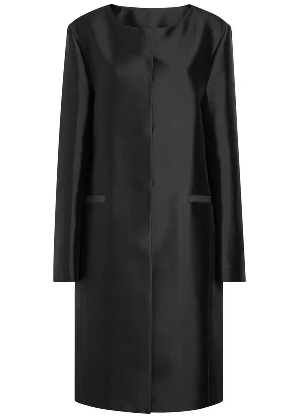 TOTEME Silk-taffeta Coat - Black