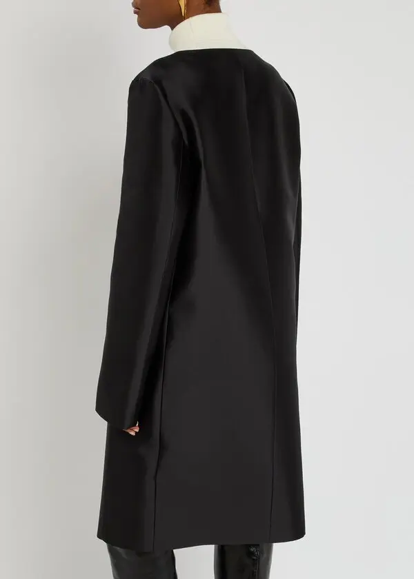 TOTEME Silk-taffeta Coat - Black