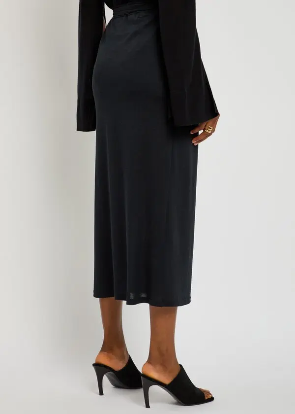 TOTEME Silk-blend Midi Wrap Skirt
