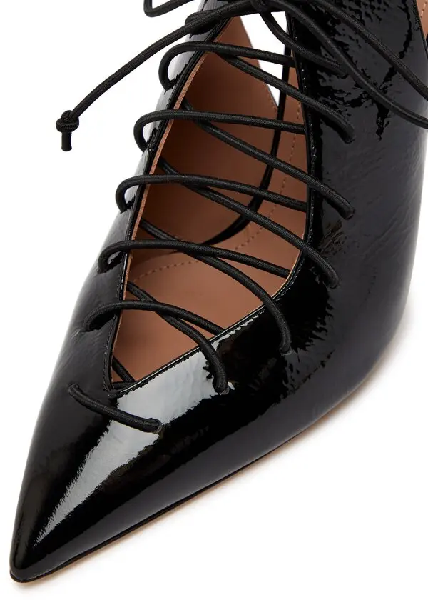 MALONE SOULIERS Alia 90 Patent Leather Slingback Pumps