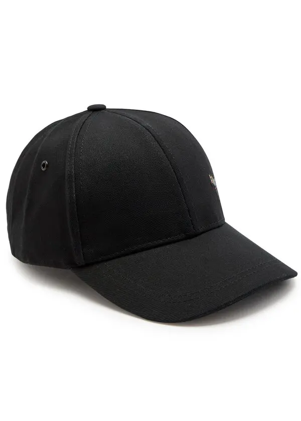 Paul Smith Zebra-embroidered Cotton Cap - Black