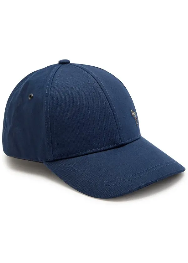 Paul Smith Zebra-embroidered Cotton Cap - Blue