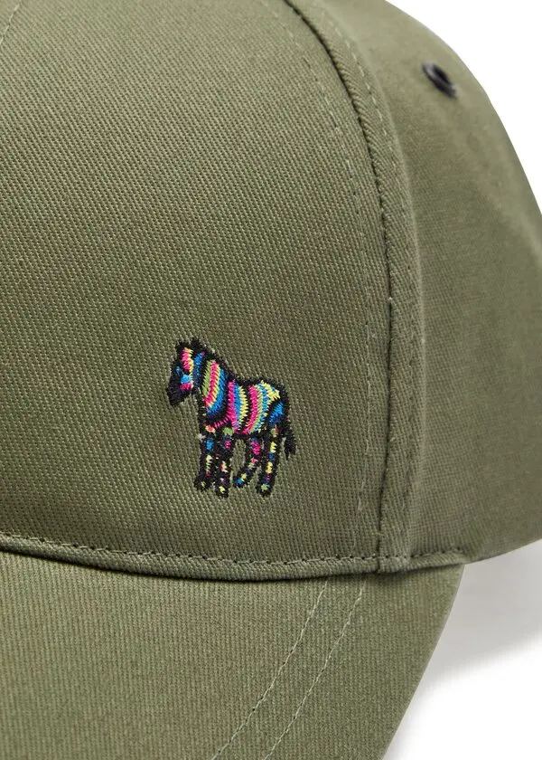 Paul Smith Zebra-embroidered Cotton Cap - Green