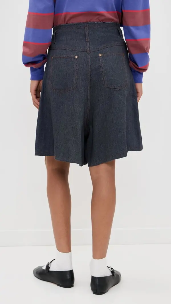 Staud Knight Denim Shorts