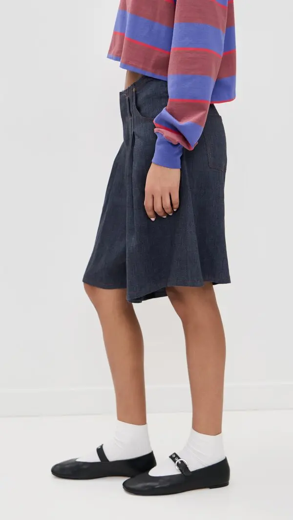 Staud Knight Denim Shorts