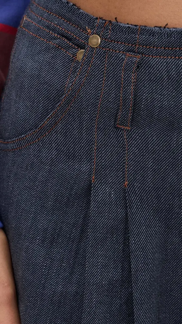 Staud Knight Denim Shorts